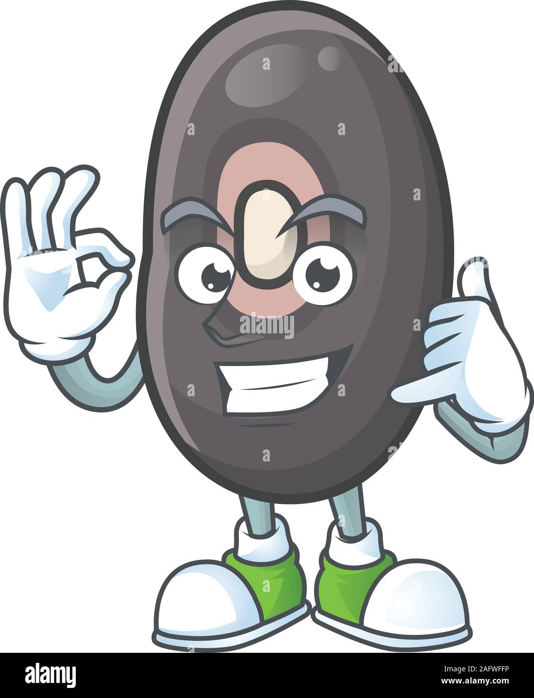 Call me cool black beans cartoon character design Stock Vector Image ...