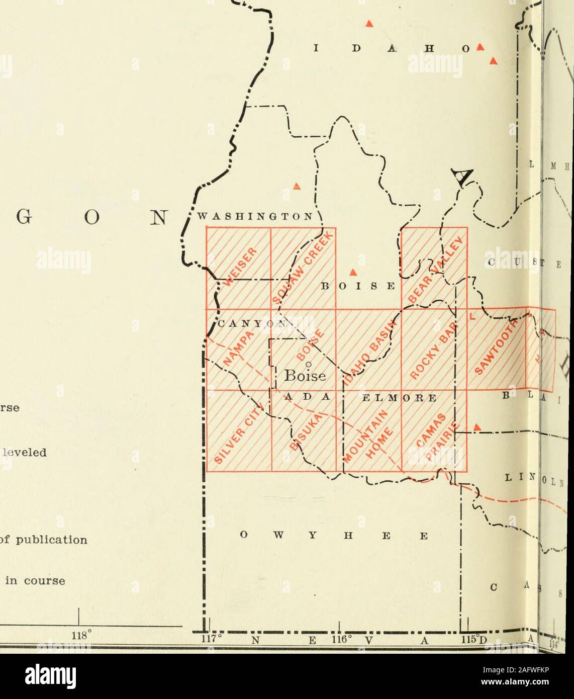 Map of shoshone hi-res stock photography and images - Alamy