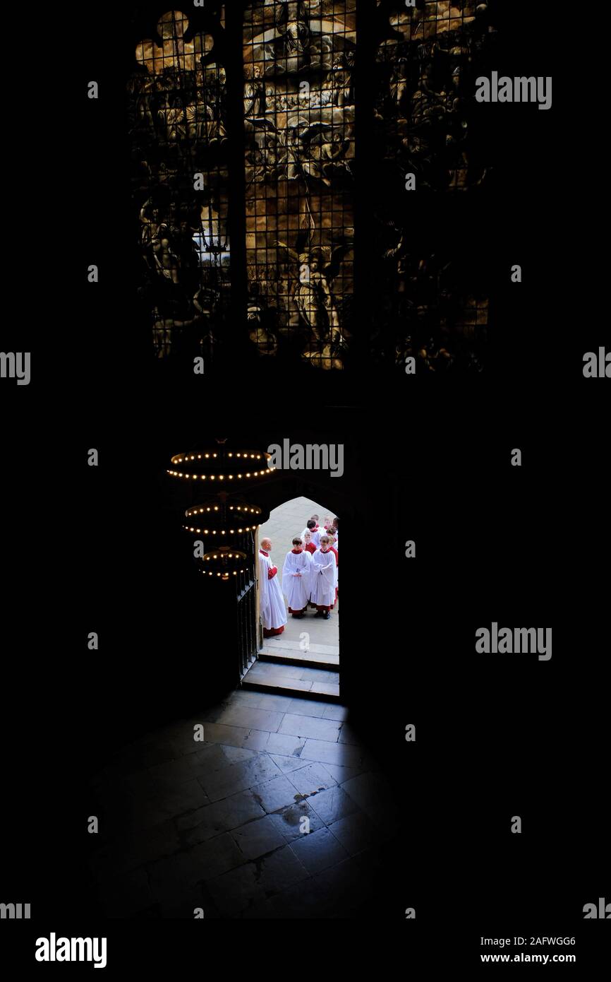 Magdalen College Chapel choir Stock Photo - Alamy