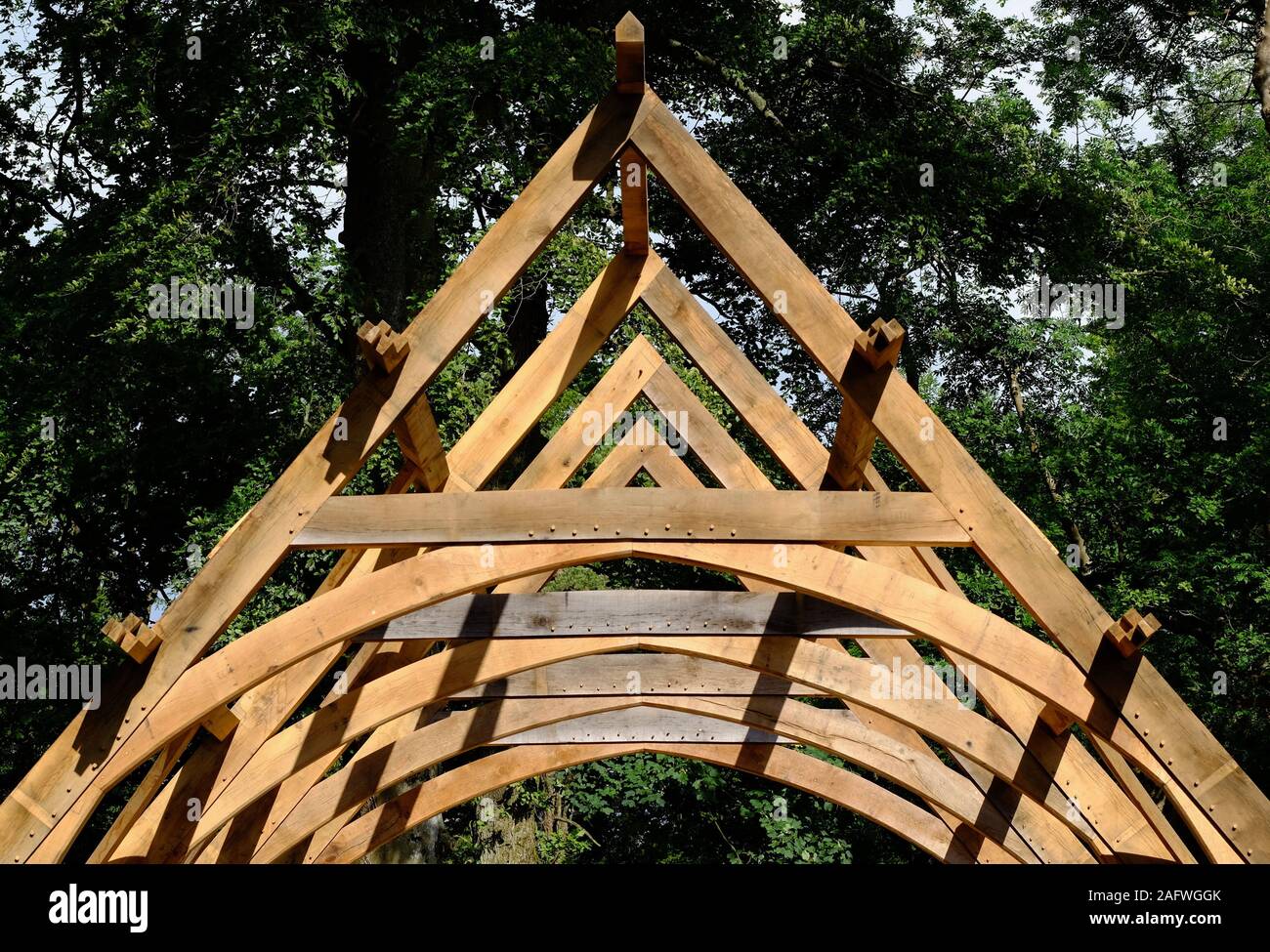 Green oak frame construction Stock Photo - Alamy