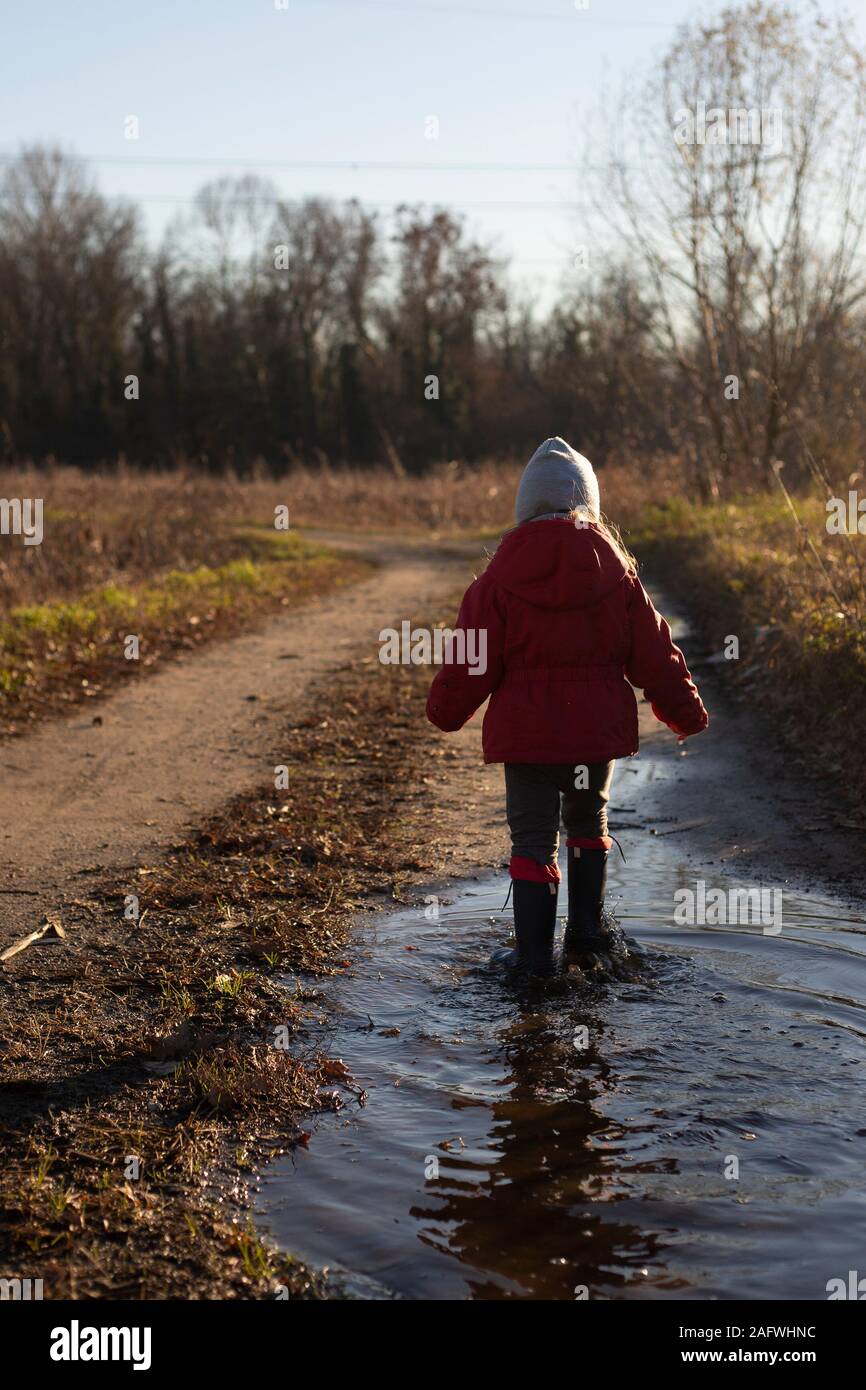 Wellies puddle hi-res stock photography and images - Alamy