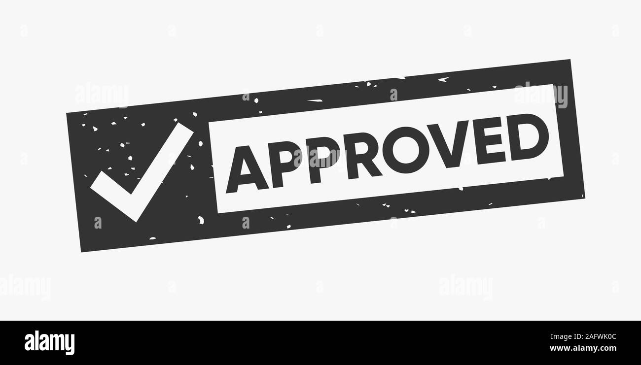 Black Approved Stamp