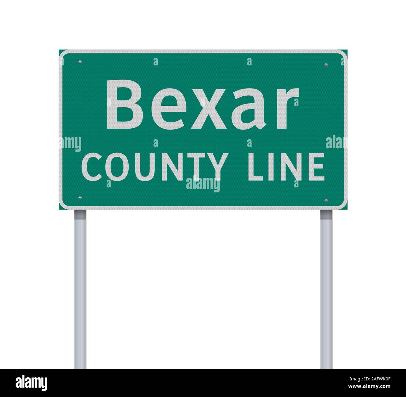 Vector illustration of the Bexar County Line green road sign Stock ...
