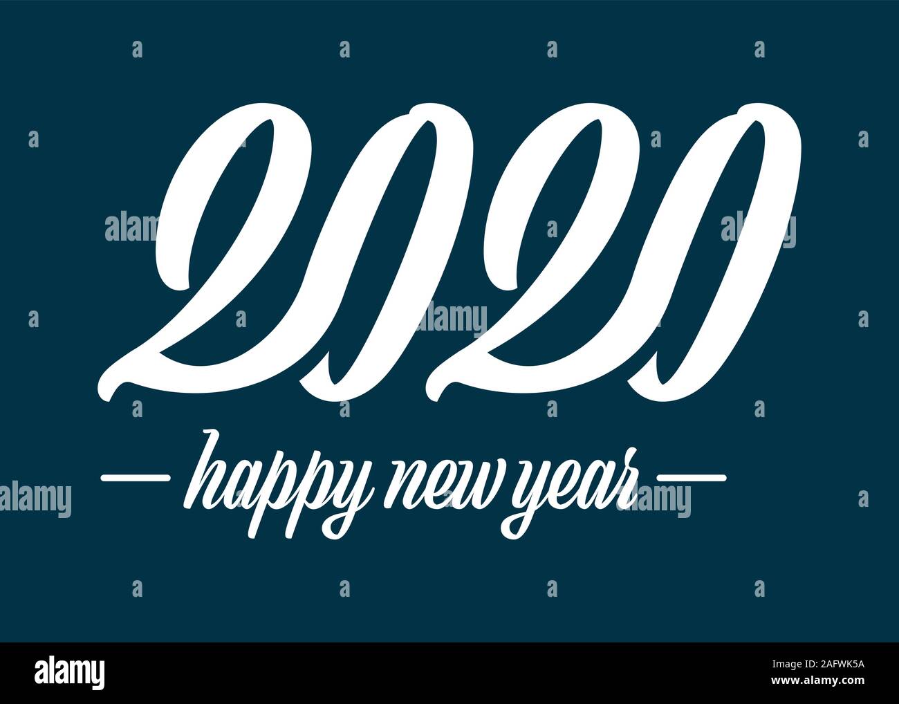 Happy new year calligraphic lettering Stock Vector Images - Alamy