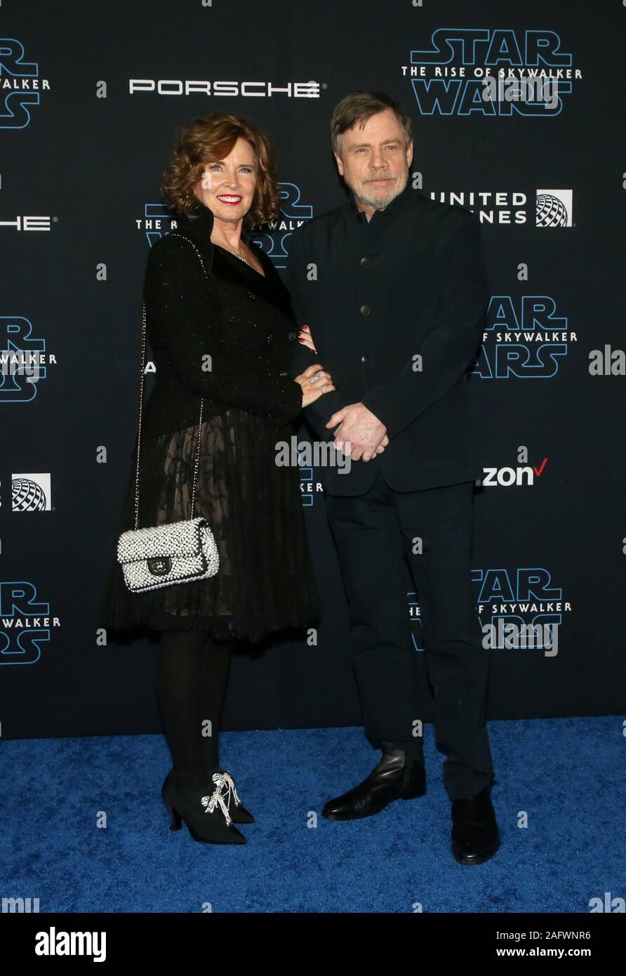 Hollywood, California, USA. 16th Dec, 2019. Marilou York, Mark Hamill ...