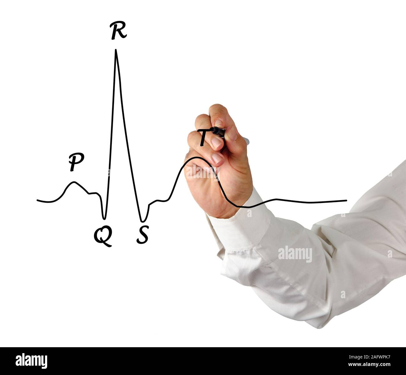 Doctor drawing ecg heartbeat hi-res stock photography and images - Alamy