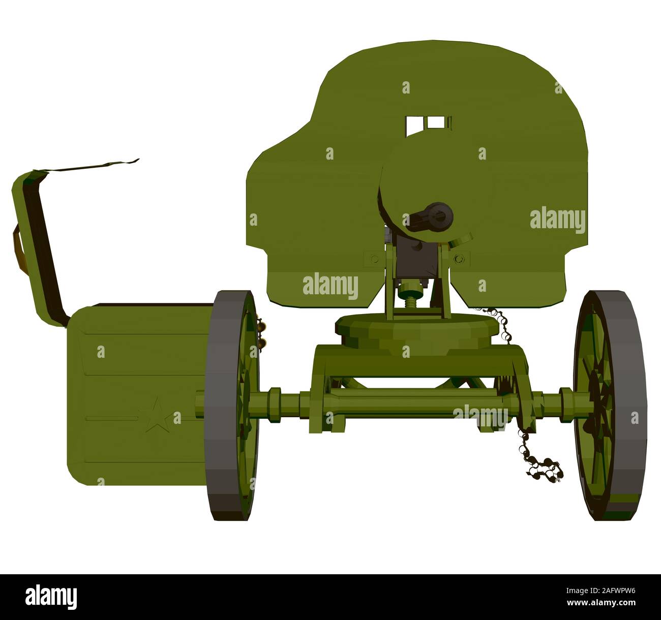 Polygonal machine gun Maxim. Machine gun isolated on a white background ...