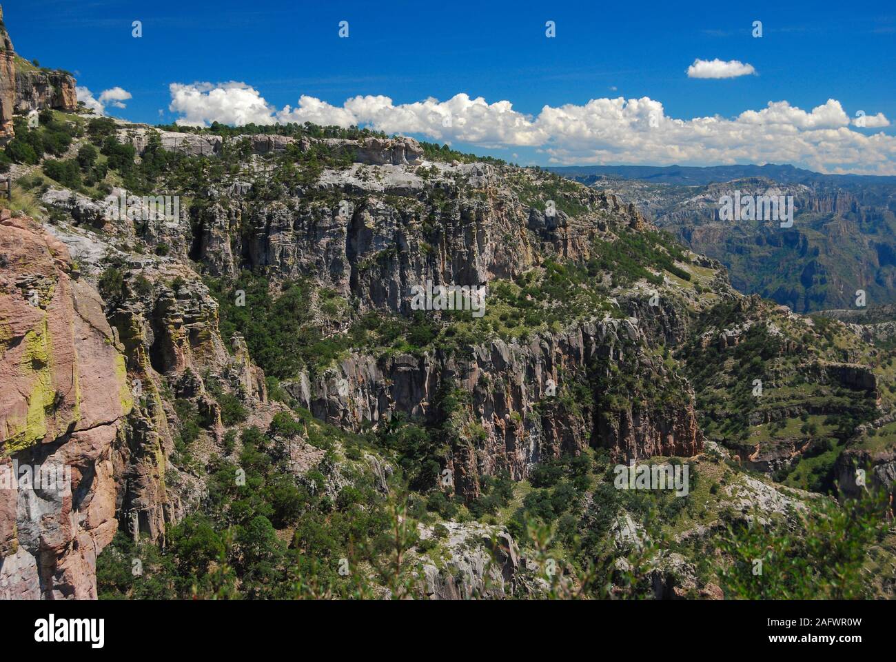 Copper Canyon from Divisadero viewpoint, Northern Mexico Stock Photo ...