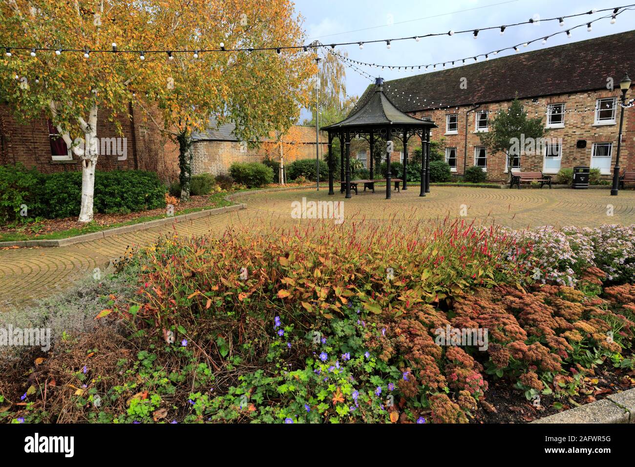 The bandstand at Chatteris village, Cambridgeshire, East Anglia ...