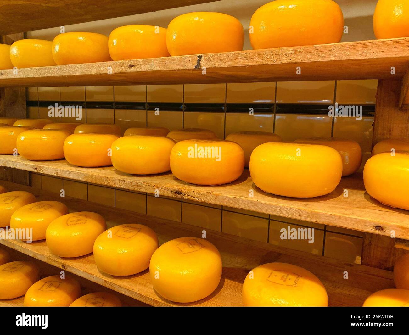 Volendam,Netherlands-October 7,2019:Cheese Factory is one of the newest ...