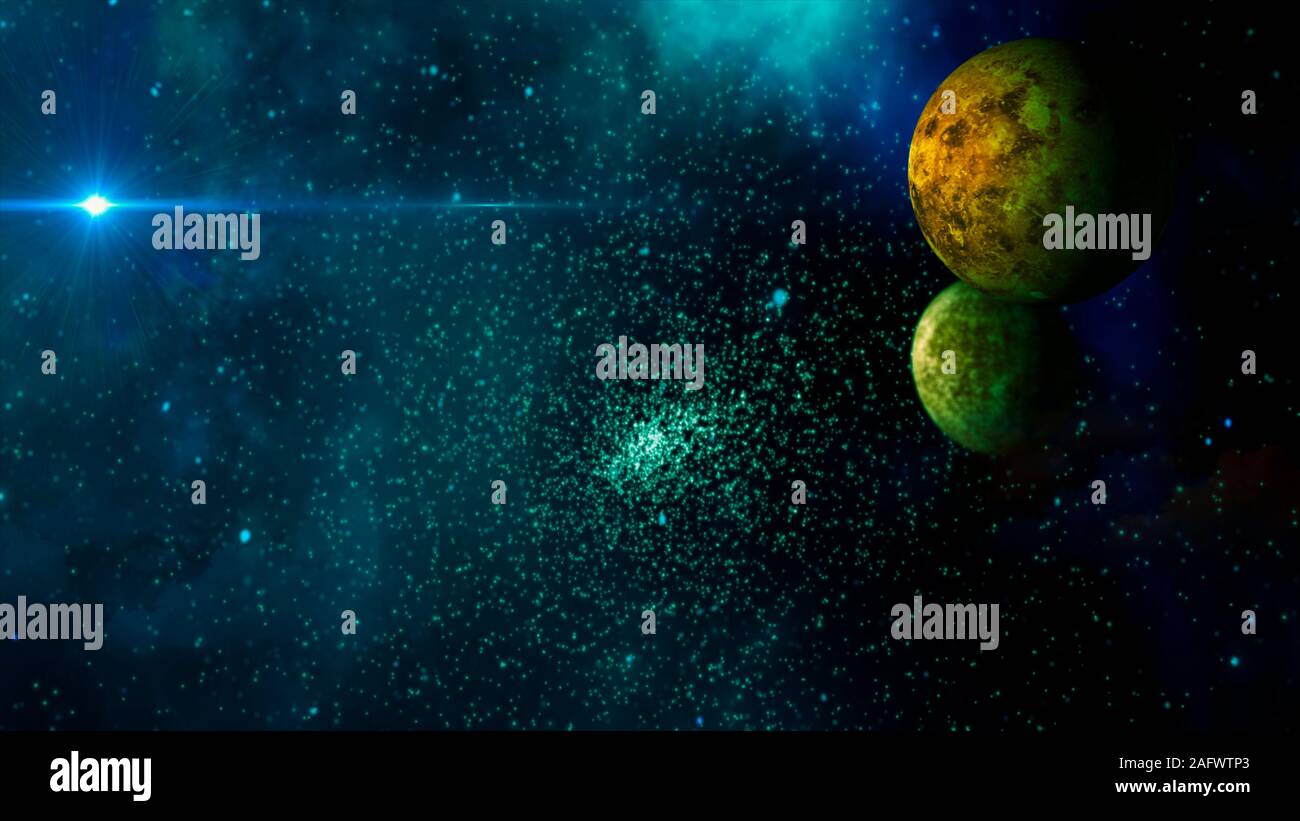 Abstract galaxy and nebula illustration Stock Photo - Alamy