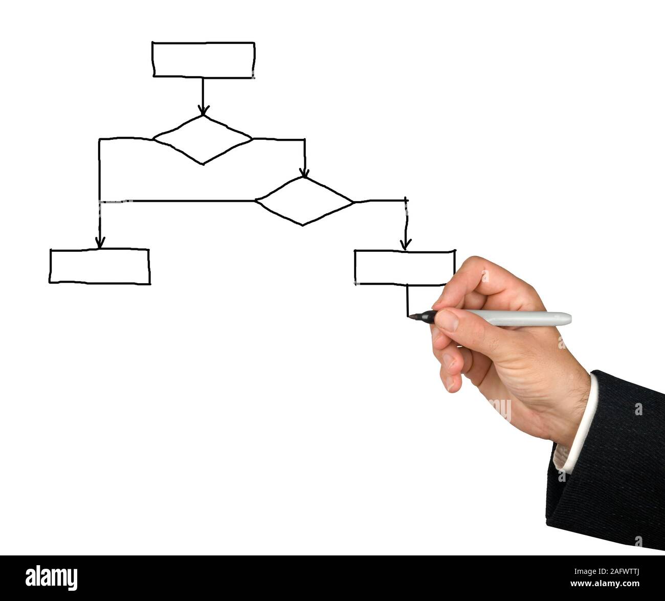 Program flow chart Cut Out Stock Images & Pictures - Alamy