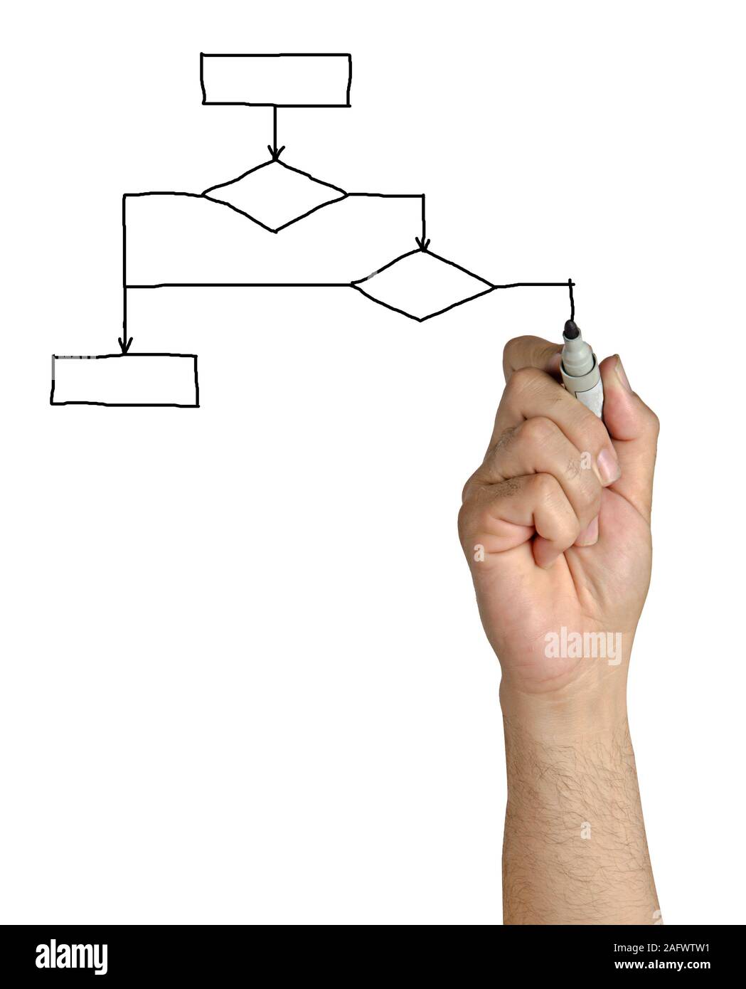 Program flow chart Cut Out Stock Images & Pictures - Alamy