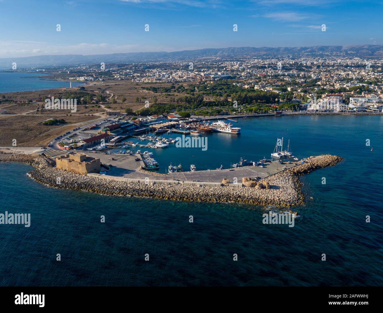 Aerial shot of the tropical island country of Cyprus Stock Photo - Alamy