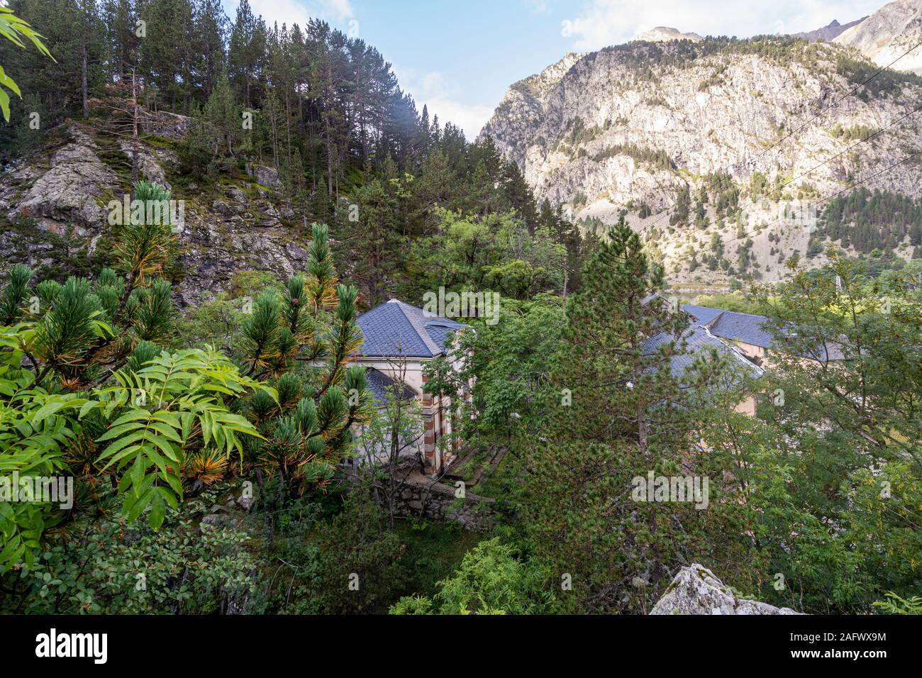 Ruined buildings of the once glamorous19th century Spa town of ...