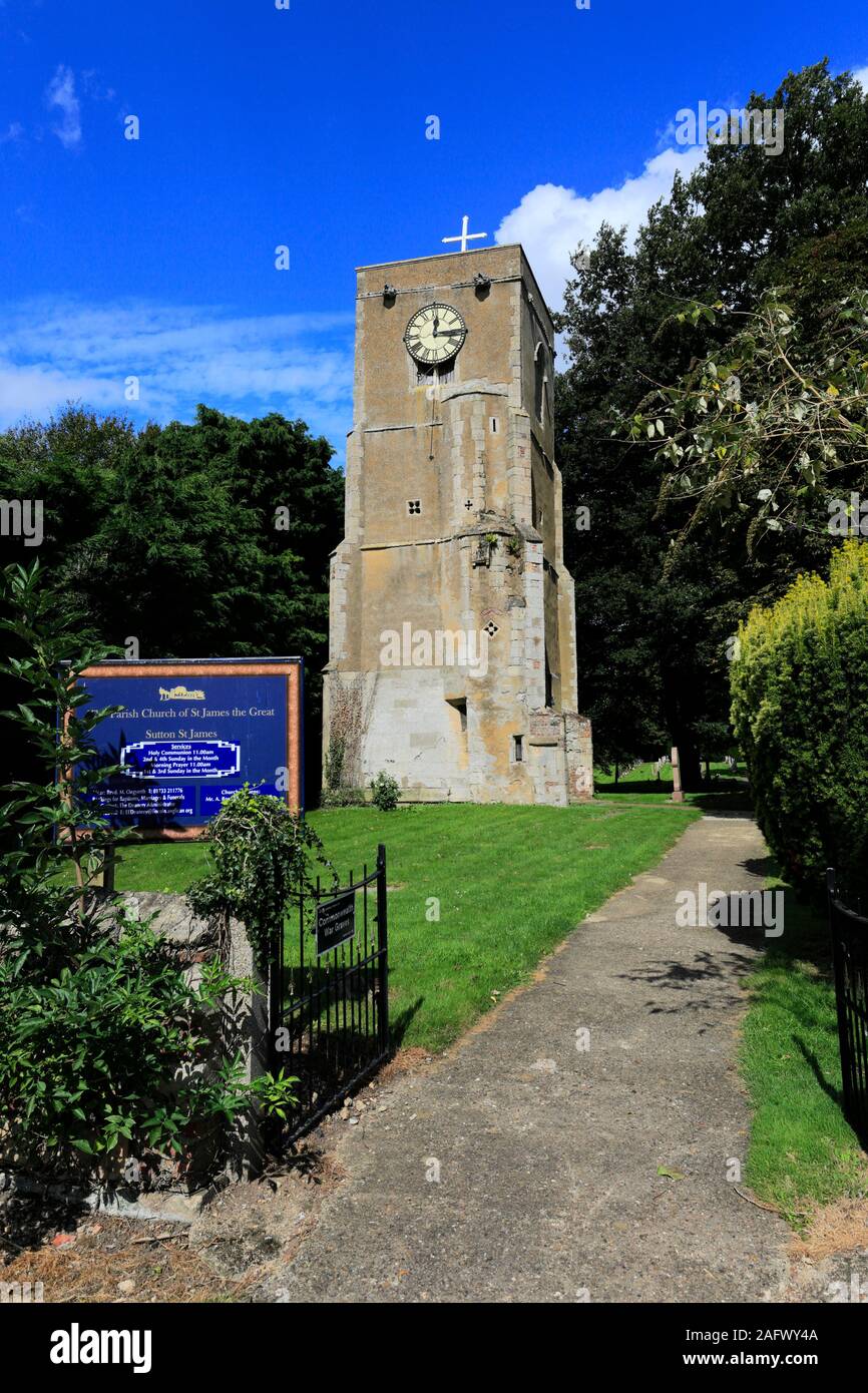 St James Church; Sutton St James village; South Holland district of ...
