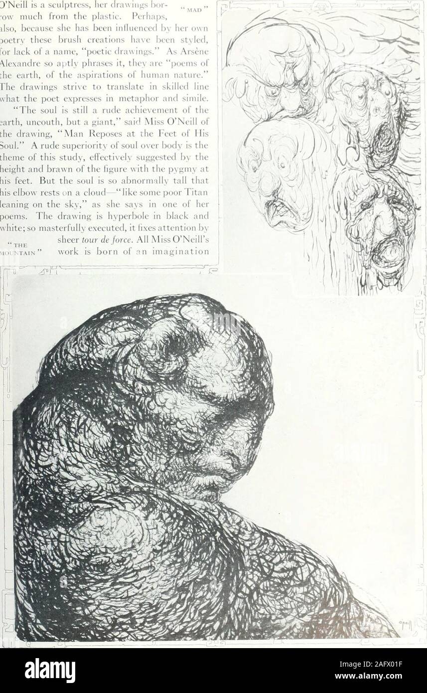 . International studio. is a sculptress, her drawings bur-row much from ...