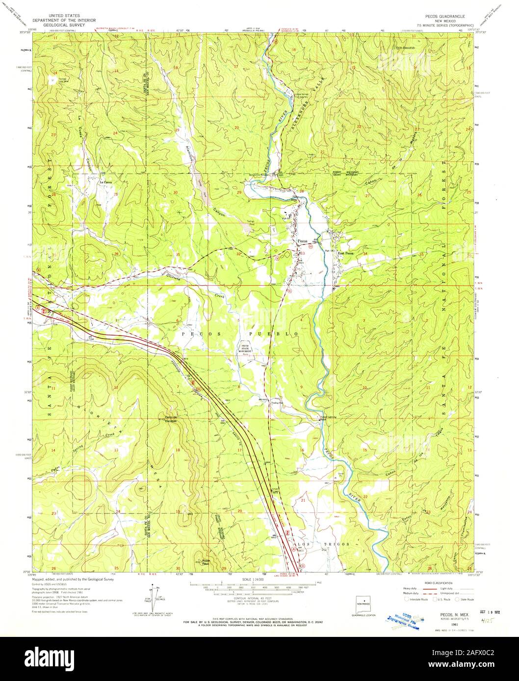 Map of pecos new mexico hi-res stock photography and images - Alamy