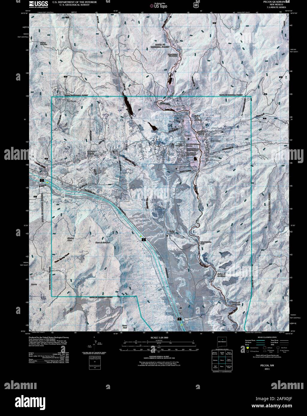 Pecos new mexico map hi-res stock photography and images - Alamy