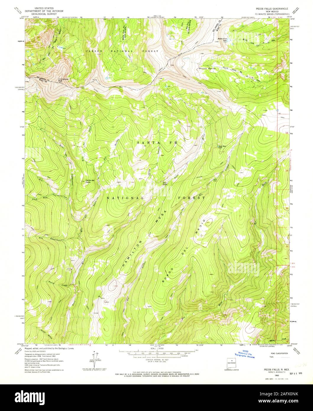 Map of pecos new mexico hi-res stock photography and images - Alamy