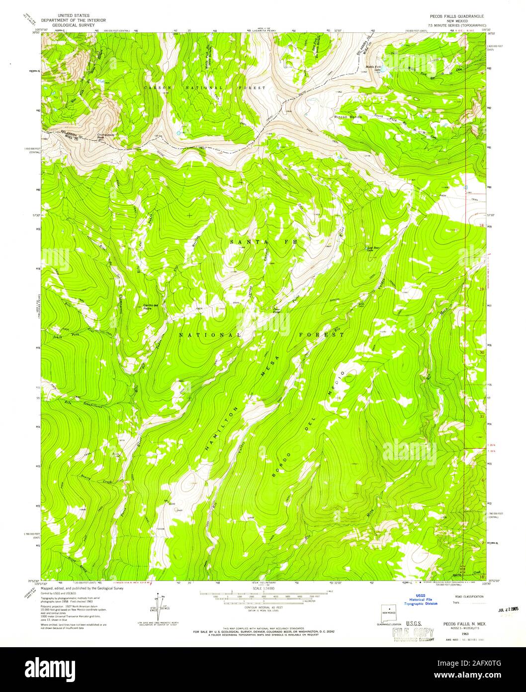 Map of pecos new mexico hi-res stock photography and images - Alamy