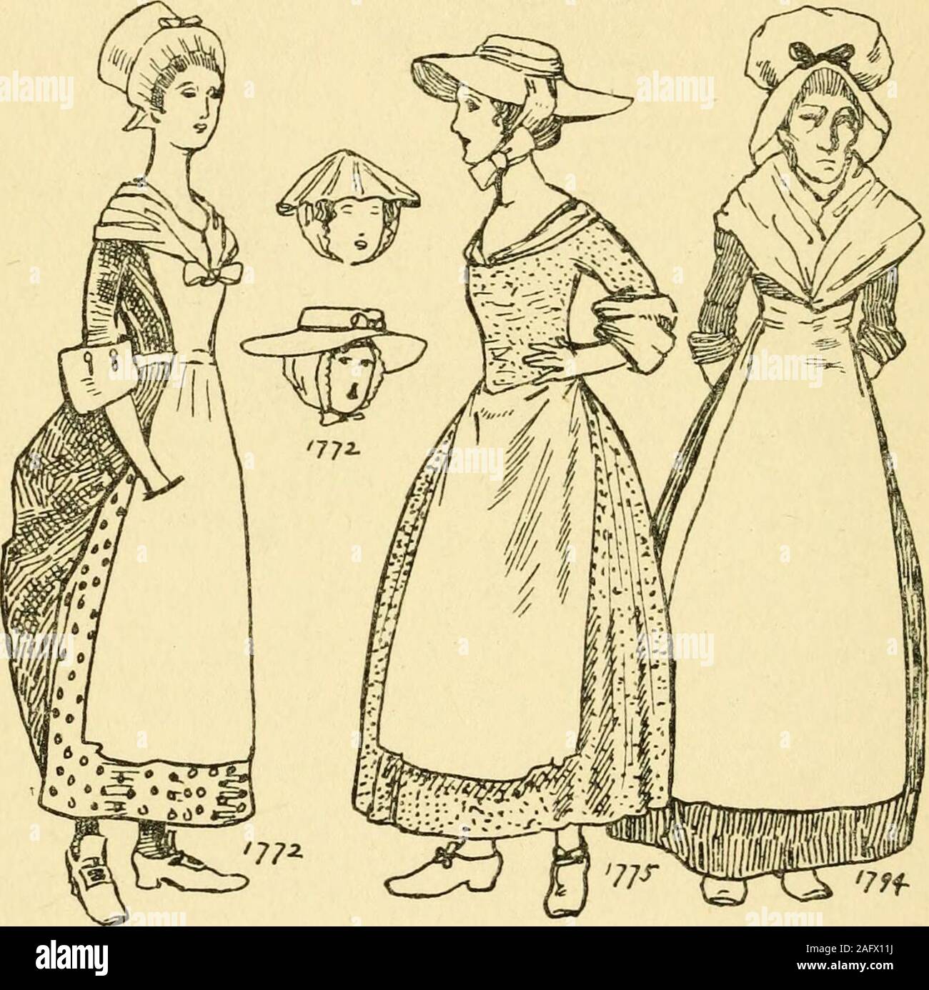 . English costume. n see that thedress became inore and more simple ...