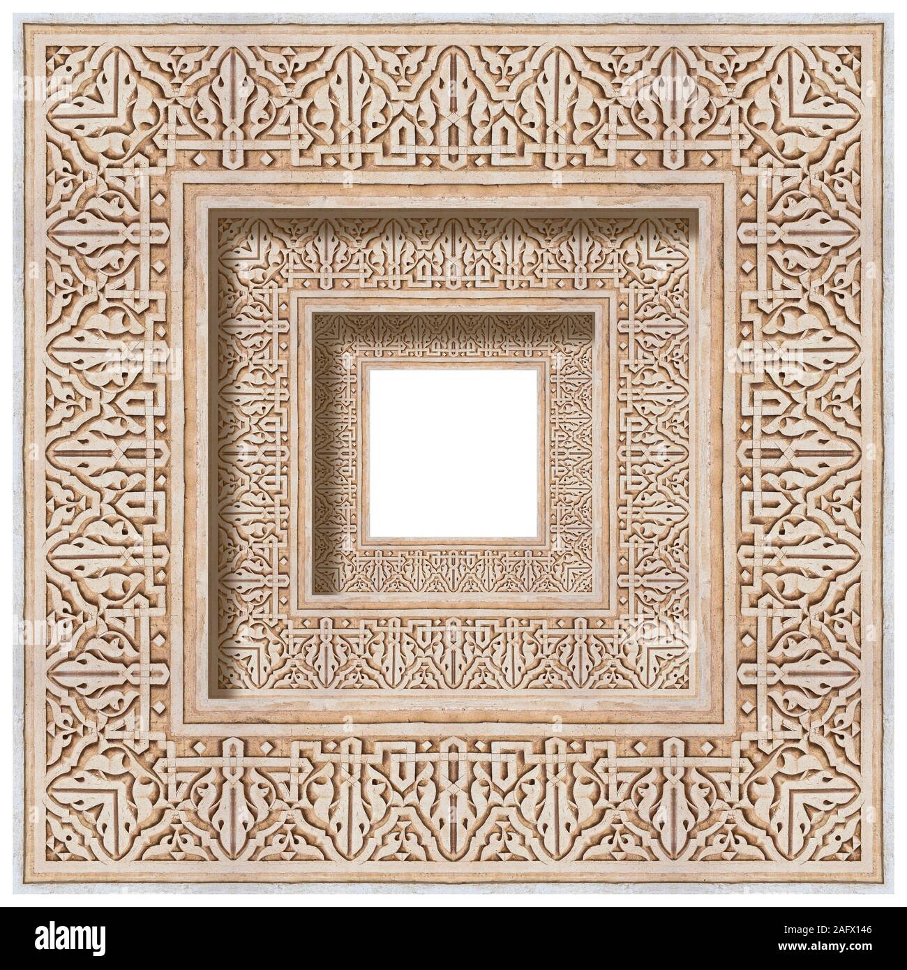Frame composition of typical handcraft maroccan plaster decorations ...