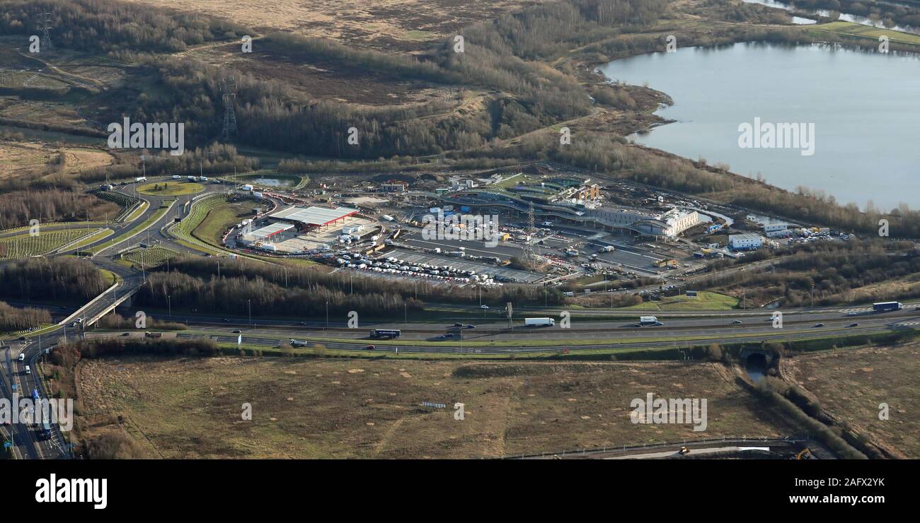 aerial view of Leeds Skelton Lake Services - Extra - M1 J45 under ...