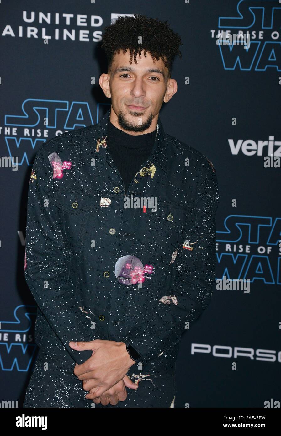Los Angeles, USA. 17th Dec, 2019. Khleo Thomas arrives at the premiere ...