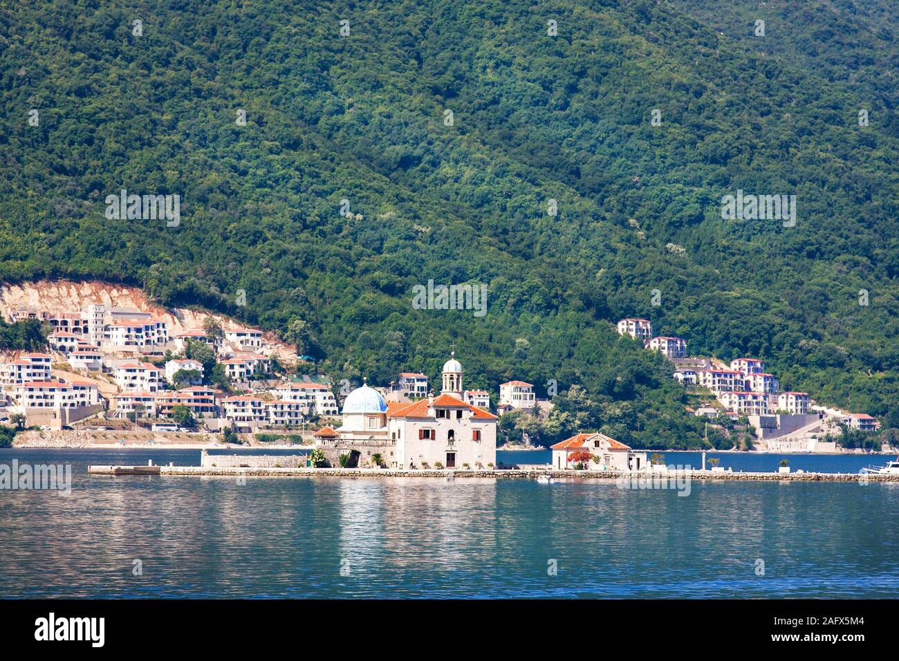 Gospa od Skrpjela, Perast, Montenegro. Small church in Bay of Kotor ...