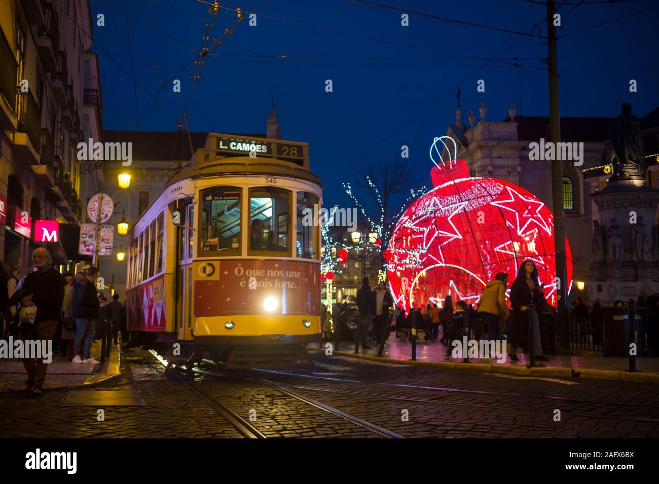 Tram With Christmas Decoration High Resolution Stock Photography and ...