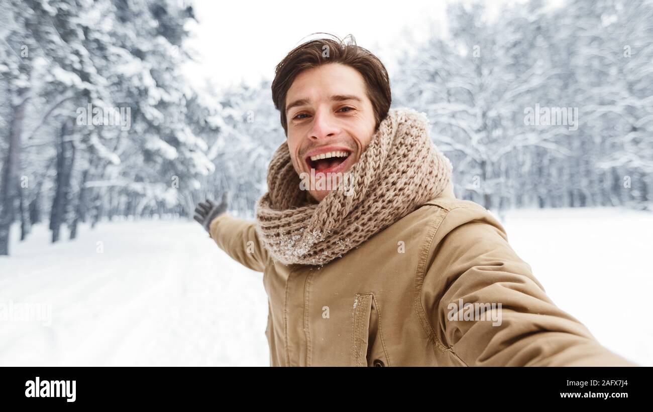 Joyful millennial guy walking hi-res stock photography and images - Alamy
