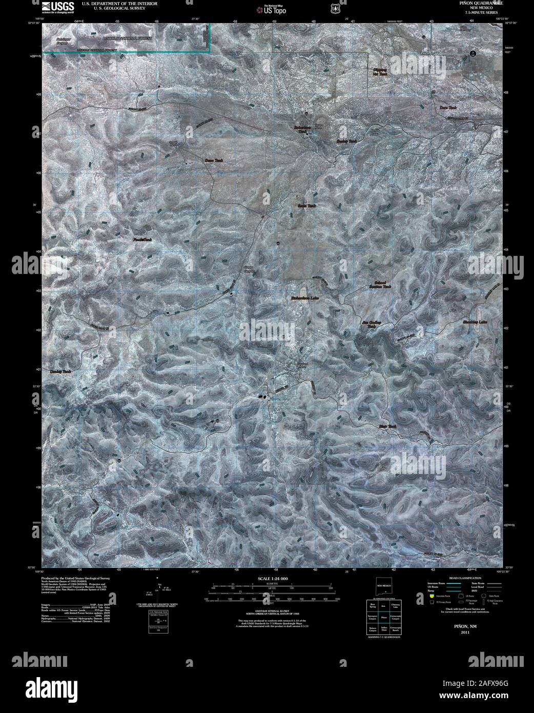 Pinon new mexico map hi-res stock photography and images - Alamy