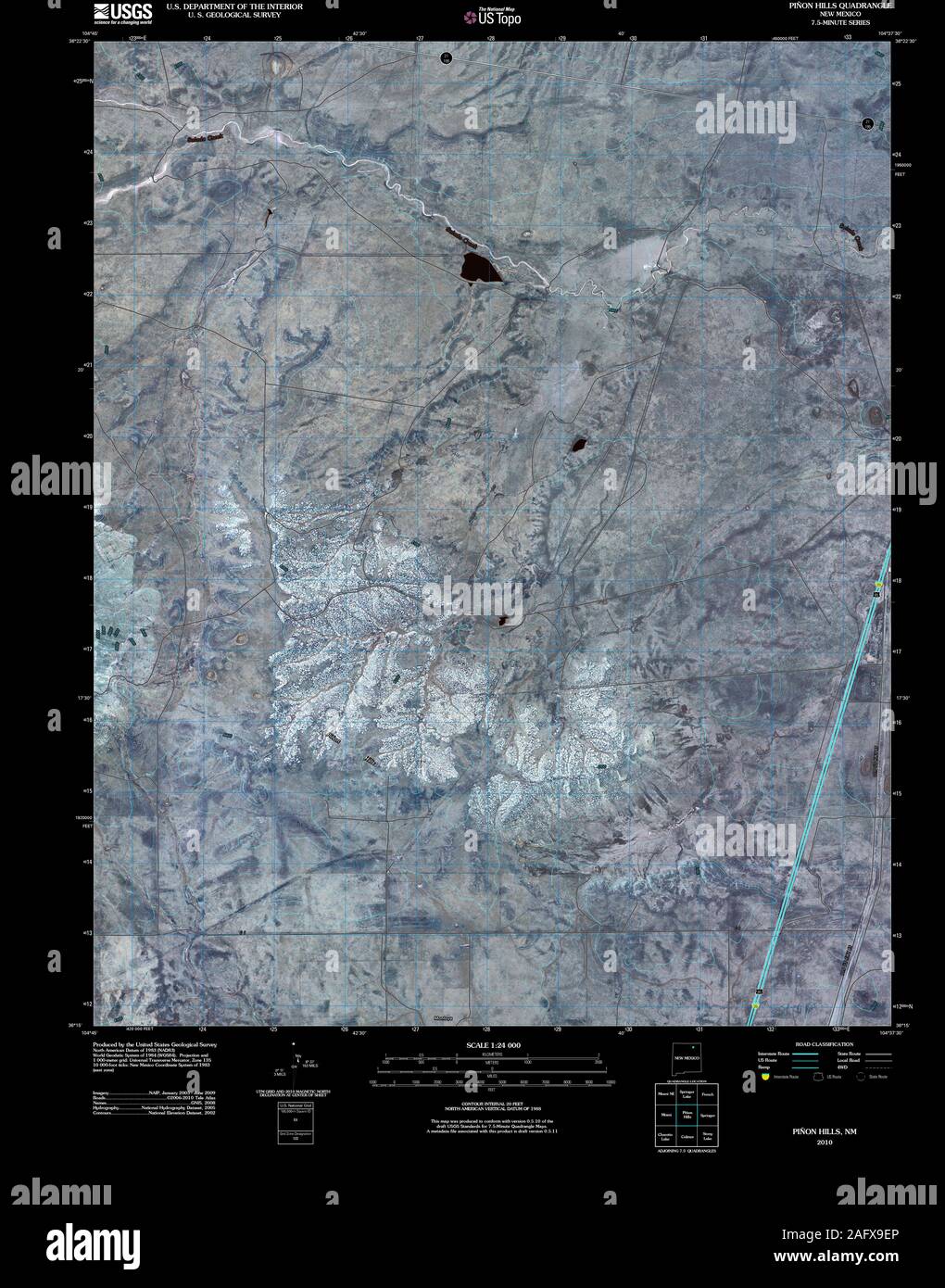 Pinon new mexico map hi-res stock photography and images - Alamy