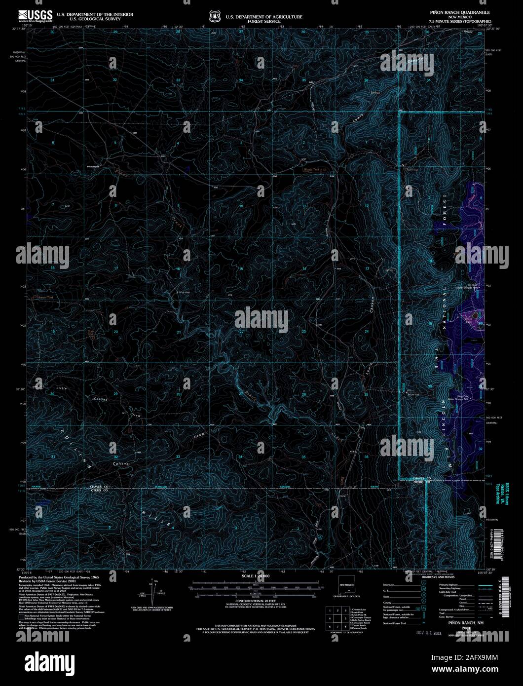 Map of pinon new mexico hi-res stock photography and images - Alamy