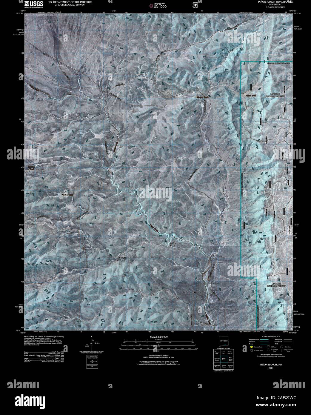 Pinon new mexico map hi-res stock photography and images - Alamy