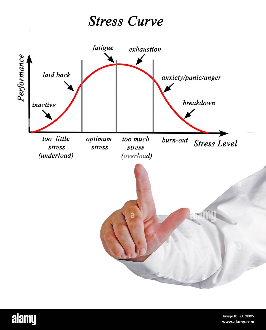 Stress and Performance Curve Stock Photo - Alamy