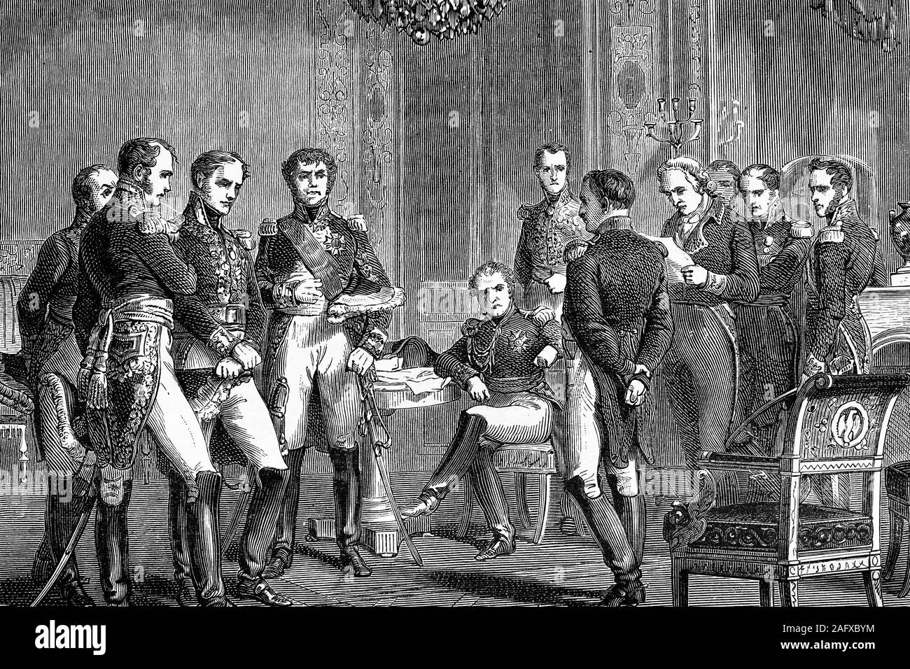 Reading in the presence of Napoleon of a letter of Beurnonville to ...