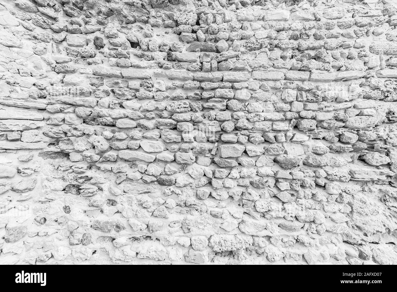 Background of ancient stone wall. Texture of old brick. Roman ...