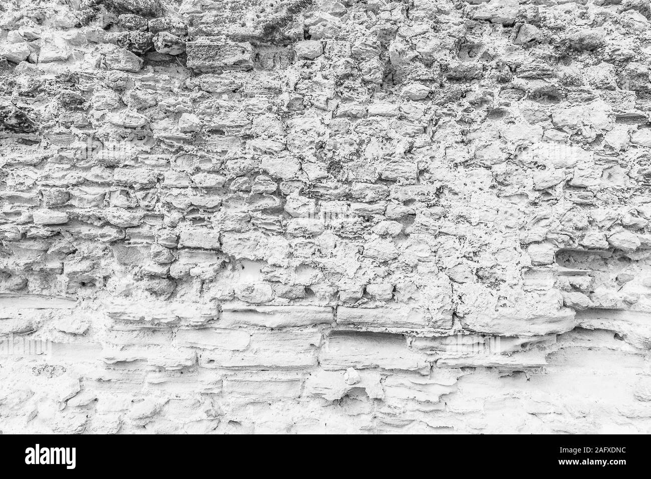Background of ancient stone wall. Texture of old brick. Roman ...