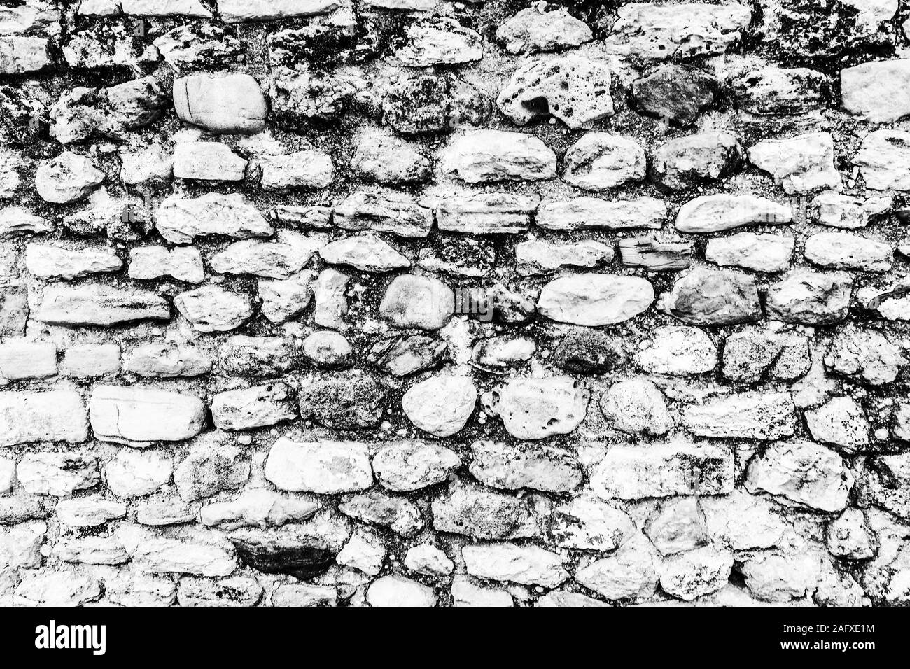 Background of ancient stone wall. Texture of old brick. Roman ...