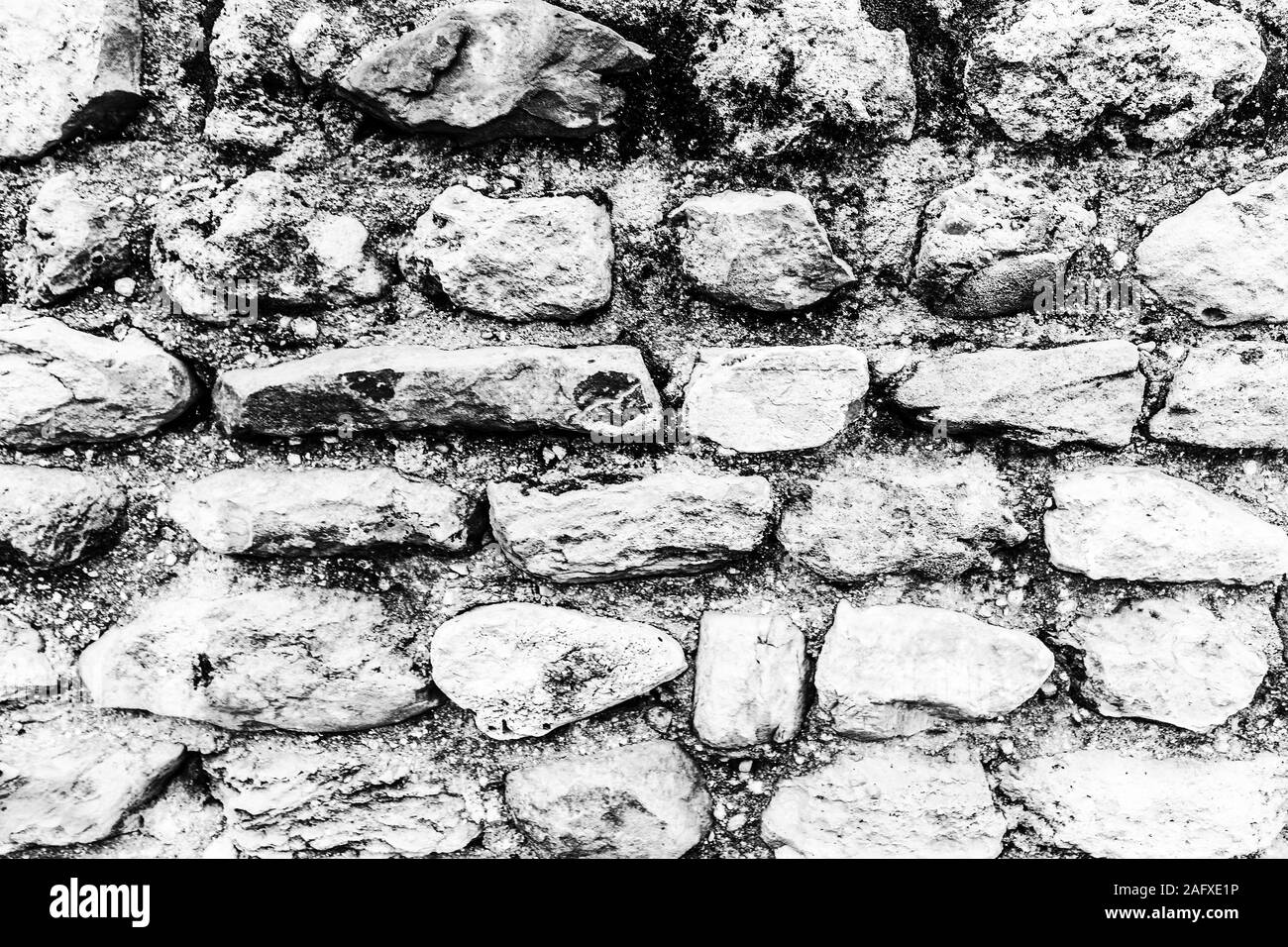 Background of ancient stone wall. Texture of old brick. Roman ...
