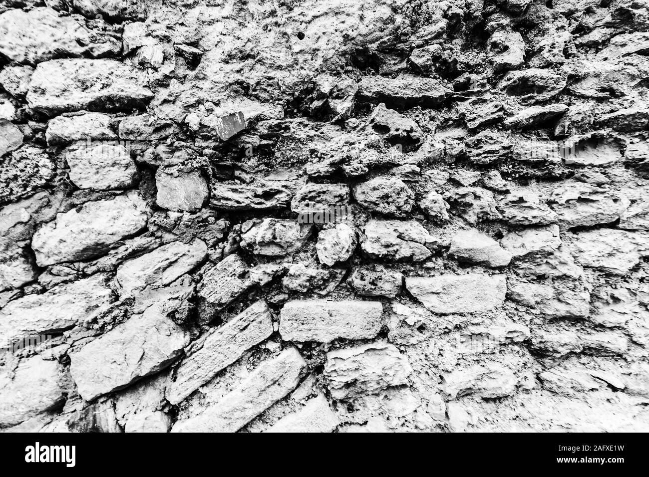 Background of ancient stone wall. Texture of old brick. Roman ...