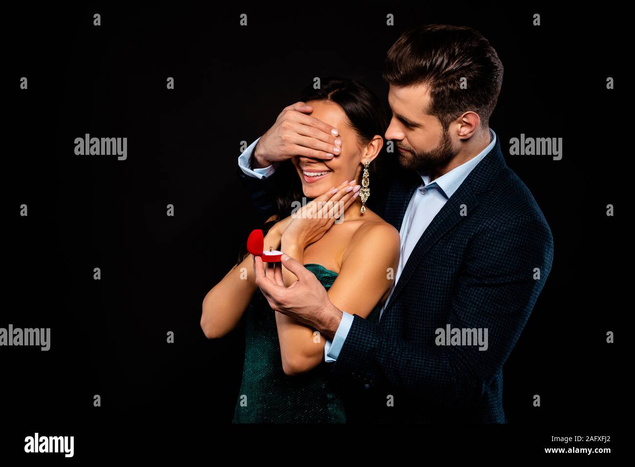 Portrait of his he her she nice-looking fascinating attractive lovely ...