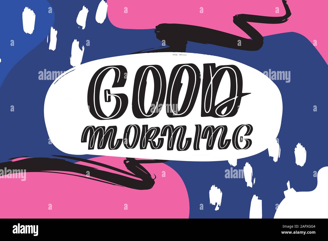 Retro good morning calligraphy design hi-res stock photography and ...