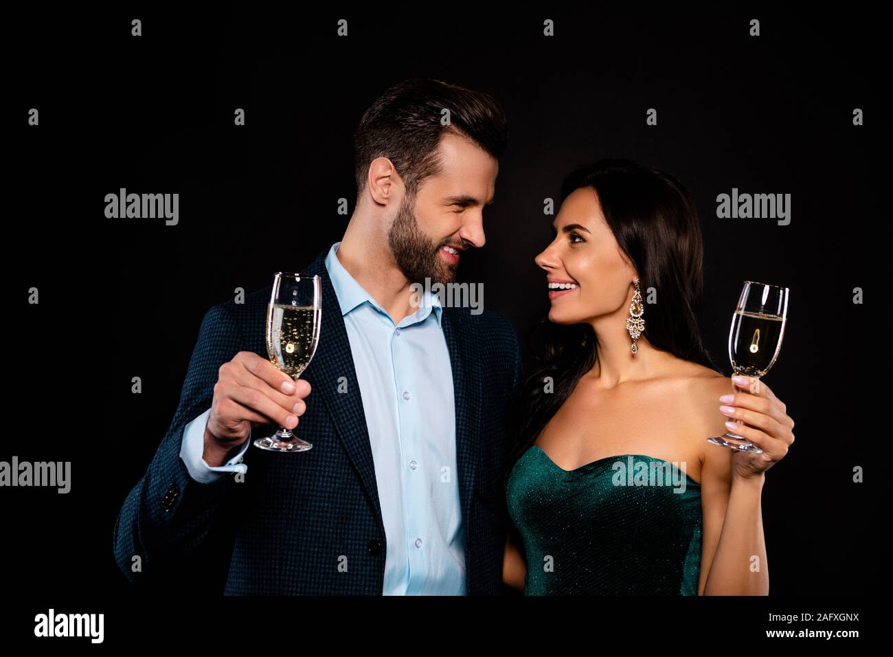Close-up portrait of his he her she nice-looking adorable attractive ...