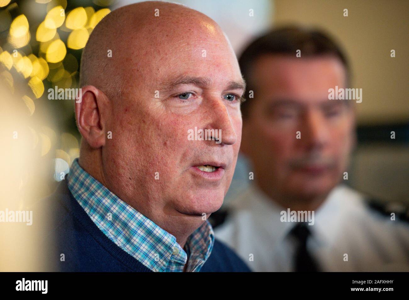 The family spokesman of teenage motorcyclist harry dunn hi-res stock ...