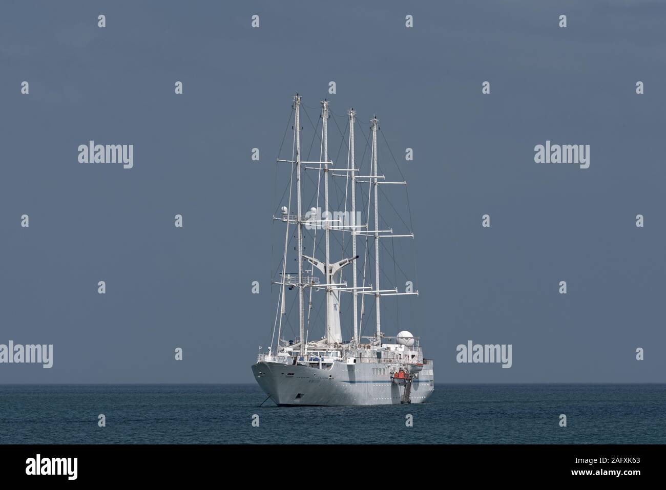 the big beautiful sailing ship in front of the port of panama city 2 ...