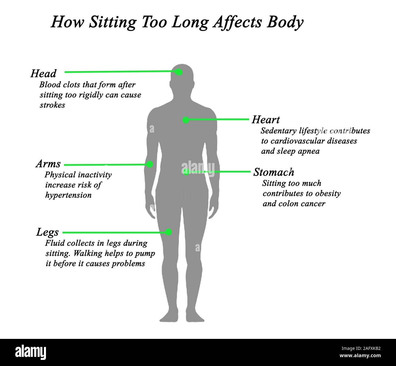 How Sitting Too Long Affects Body Stock Photo - Alamy