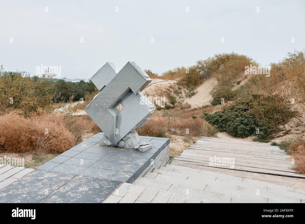 The Landscape of Parnidis Dune in The Curonian Spit, Nida, Lituania ...